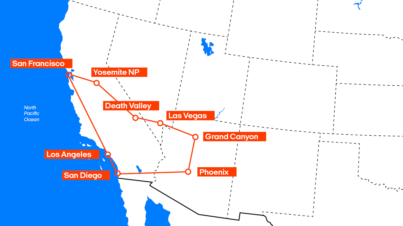 Road trip i USA | Road trip på Vestkysten i USA med KILROY